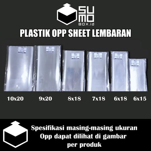 Jual Plastik OPP TANPA LEM One Sheet Lembaran 6x15 7x18 8x18 9x20 10x20 ...