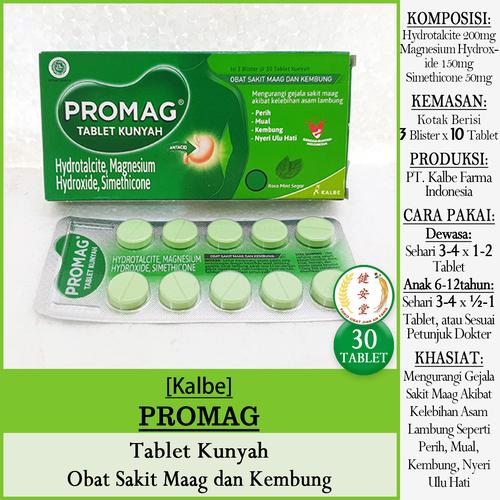 Jual [Kalbe] PROMAG 10 Tablet Kunyah Obat Sakit Maag dan Kembung ...