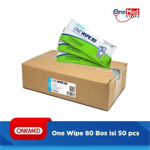Jual One Wipe 80 Box isi 50 pcs Tissue Desinfektan OneMed - Kota ...