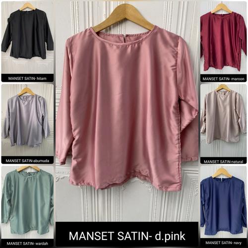 Jual Top Satin Inner A_R Manset Dalaman Kebaya Glowing Velvet Polos ...
