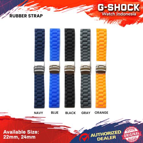 Jual Strap Jam 22mm 24mm / Rubber Strap Clasp Tali Jam Tangan Karet ...