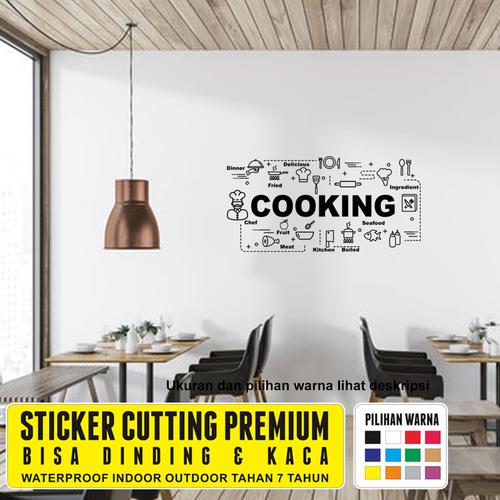Jual Cutting Sticker Decal Mural Kaca Dinding Dapur Cafe Cooking - L ...