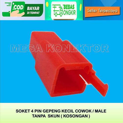 Jual Socket 4 Pin Kecil Skun/Soket Motor/Kabel Motor merah male ...