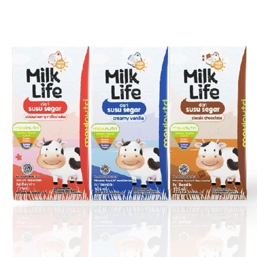 Jual Susu UHT Milk Life 125 ml 1 DUS Milklife Susu - MIX - RASA, ISI 40 ...