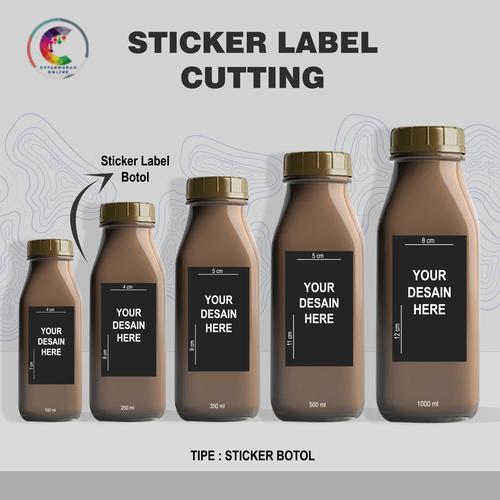 Jual Sticker Label Botol Minuman Kopi Coffee Anti Air Custom - 250 ML ...