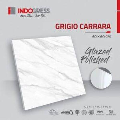 Jual granit 60x60 lantai/dinding indogress grigio carara glazedpolish ...