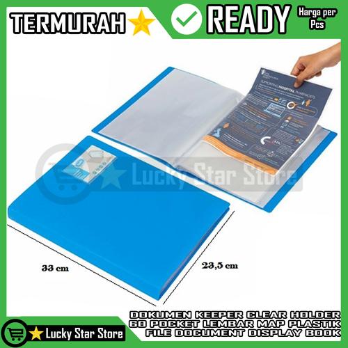 Jual Clear Holder Map plastik A4 Dokumen 60 Lembar Polos Document Keeper - Kota Palembang ...