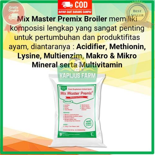 Jual Mix Master Premix Broiler 1kg - Kab. Tulungagung - Kapijus Farm ...