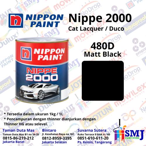 Jual Cat Duco NIPPE 2000 480D Matt Black / Hitam Doff 1L 1kg - Jakarta ...
