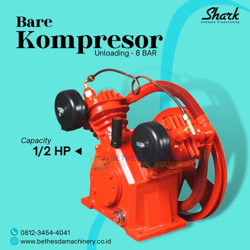 Jual Kepala Kompresor 0.25Pk Shark 1/2 HP Bare Unloading 1Hp Air ...