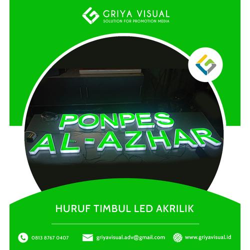 Jual HURUF TIMBUL LED AKRILIK ( PONPES AL AZHAR ) - Jakarta Selatan ...
