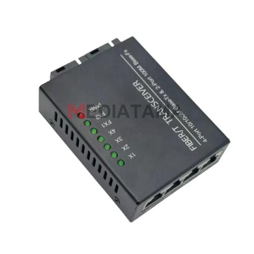 Jual MEDIA CONVERTER 2 FO 4 PORT LAN 10/100 KONVERTER 4 LAN - DENGAN ADAPTOR - Kota Medan ...