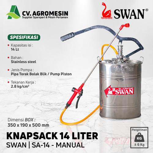 Jual Sprayer Alat Semprot Hama Pertanian KNAPSACK 14 LITER SWAN SA-14 ...