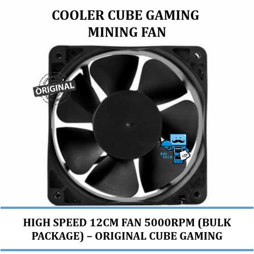 Jual Cube Gaming Mining Fan High Speed 12cm Fan 5000rpm (Bulk Package ...