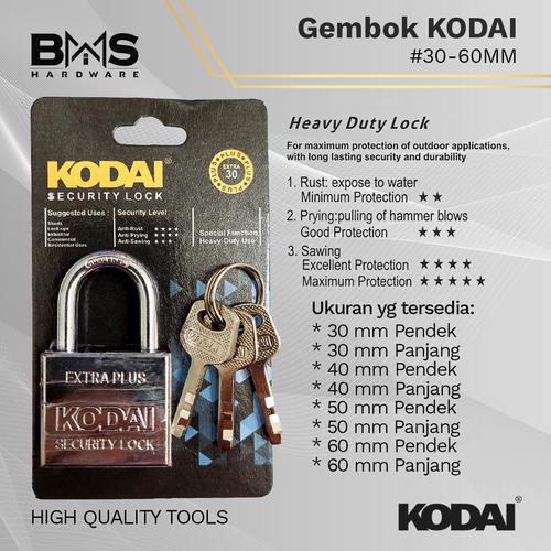 Jual Gembok Security Lock Short/Pendek KODAI 30mm / 40mm / 50mm / 60mm ...