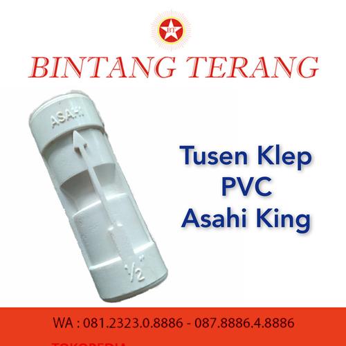 Jual Tusen klep pvc 1/2" / check valve pvc 1/2" / tosen klep Asahi King ...