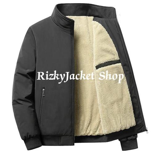Promo jaket beludru tebal/jaket hangat pria wanita/jaket taslan premium ...