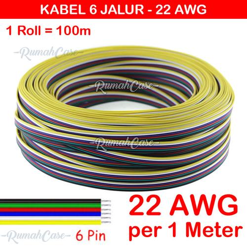 Jual Kabel LED Strip 6 Jalur 22 AWG Pin RGBWW Meteran Smart BARDI ...