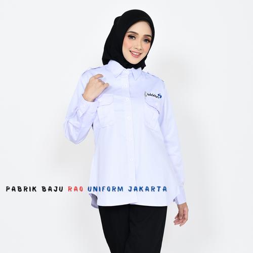 Promo Baju Kemeja Putih Wanita/Baju BKKBN/Kemeja PDL Lengan Panjang ...