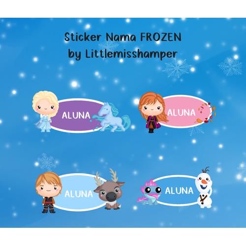 Promo sticker nama anak stationary frozen elsa anna olaf - Kota Malang ...