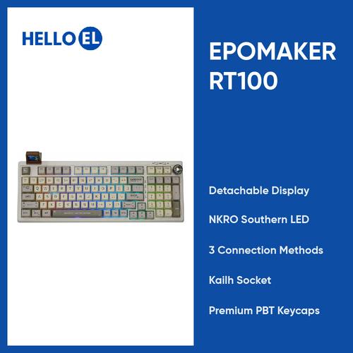 Jual EPOMAKER RT100 97Keys Gasket Wireless Mechanical Gaming Keyboard - White, GateronProYllow ...