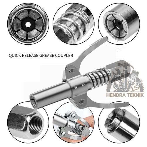 Jual KEPALA SELANG GREASE GUN JEPIT PENJEPIT STEMPET COUPLER POMPA ...