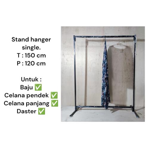 Jual NEW STAND HANGER PAKAIAN FULL BESI / STAND HANGER JEMURAN UKURAN ...