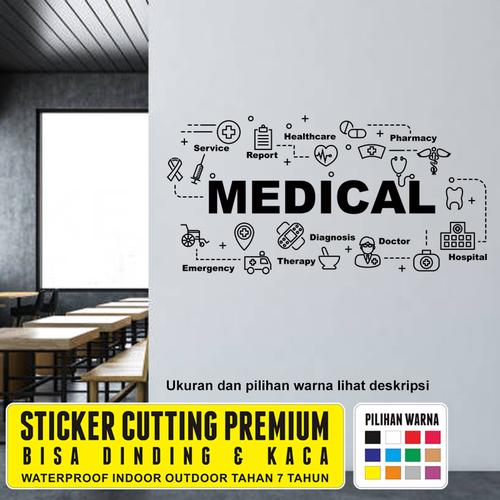 Jual Cutting Stiker Klinik Keseheatan untuk Dinding Kaca Dokter Medis ...