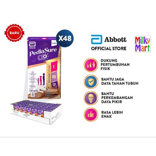 Jual Pediasure GO RTD Vanila / Coklat 110ml / 110 ml - coklat 48x110ml ...