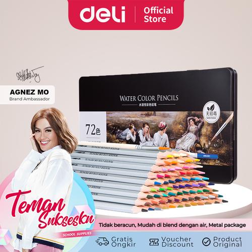 Promo Deli Pensil Warna Cat Air / Watercolor Pencil - 72C Warna/color ...