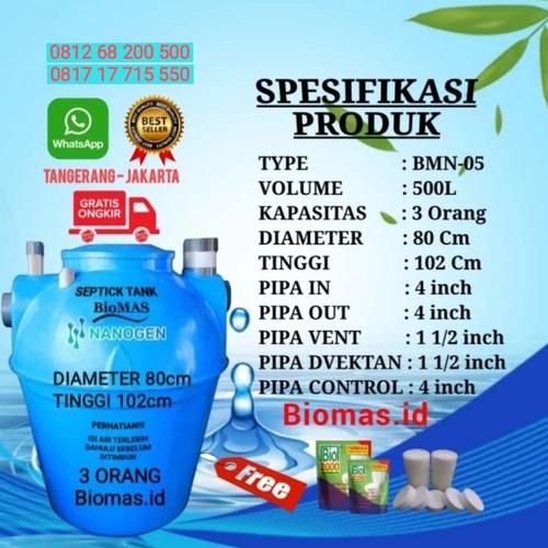 Jual septic tank 500L biotech, biomas, biocan, biofil, biosurya ...