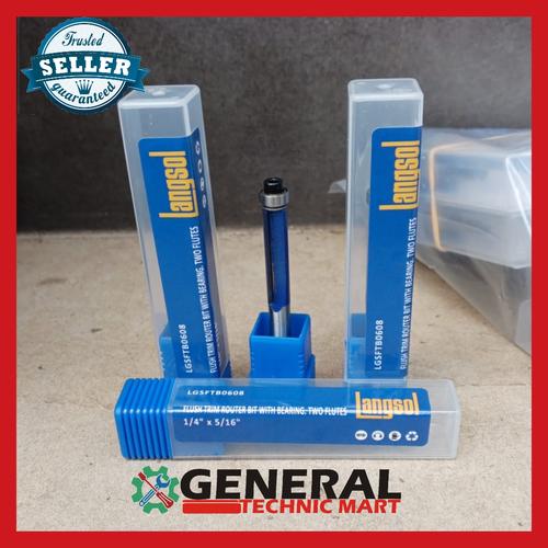 Jual LANGSOL mata flush trim bearing 8mm,profil router bit HPL Kayu ...