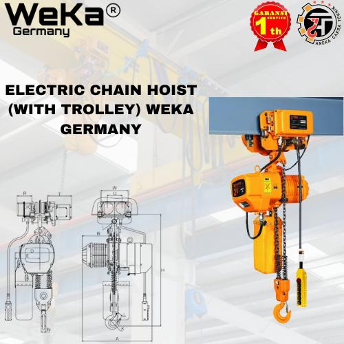 Jual Electric chain hoist 2 ton x 10 meter plus trolley WEKA Germany ...