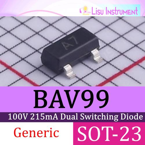 Jual BAV99 A7 SOT23 Dual Surface Mount Switching Diode Triode - Generic Biasa - Kota Depok ...