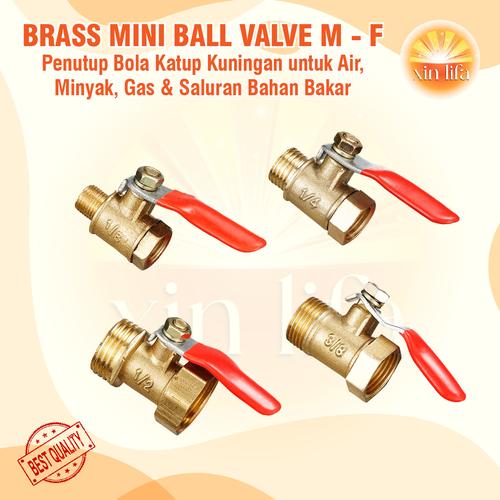 Promo BALL VALVE / STOP KRAN / KERAN KUNINGAN male to female M-F 1/4 1/2 3/8 - M-F 3/8 - Kota ...