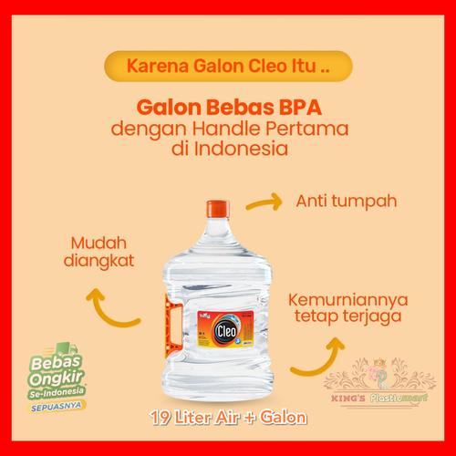 Jual Cleo Galon 19 liter Air + Galon - Kota Medan - King's - Plastic ...