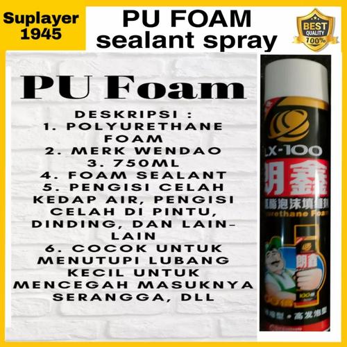 Jual PU Foam Sealant Busa Spray 750 mL Penutup Lubang Celah Padat Semprot - Kota Surabaya ...