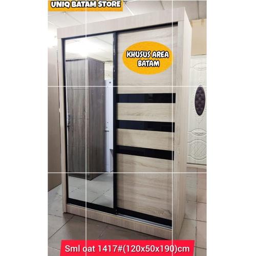 Jual LEMARI PAKAIAN BAJU SLIDING 2 PINTU SIGNORE OAT UK 120 CM [ BATAM ...