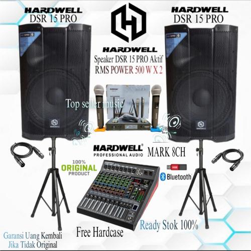 Jual PAKET SOUND SYSTEM SPEAKER AKTIF HARDWELL DSR 15 PRO MIXER 8 CH ...