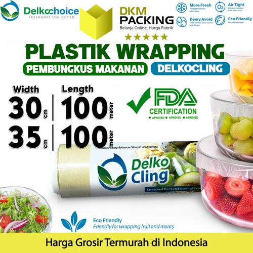Jual Plastik Cling Wrap 100m Food Wrapping Pembungkus Makanan DELKO ...