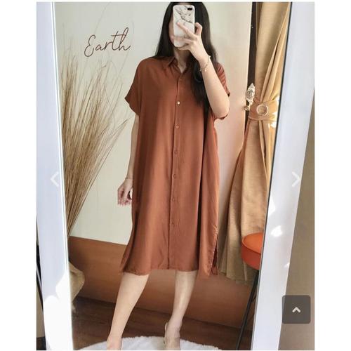 Jual DRESS KANCING FULL POLOS DASTER JUMBO PIYAMA PLAIN XXL BUSUI ...