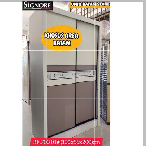 Jual LEMARI PAKAIAN BAJU SLIDING 2 PINTU SIGNORE RK703 120 CM [ BATAM ...