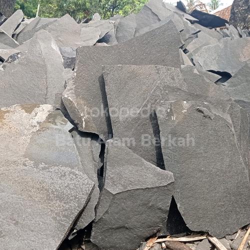 Jual batu alam templek hitam acak Banten 35000 permeter,cocok untuk ...