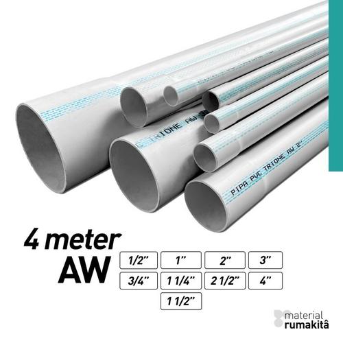 Jual PIPA PVC TRIONE AW 2" / PIPA PARALON 2 INCH / PIPA AIR - 1/2 inch ...