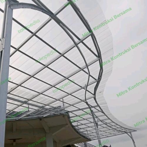 Jual Kanopi atap transparan /kanopi transparan rangka baja ringan ...
