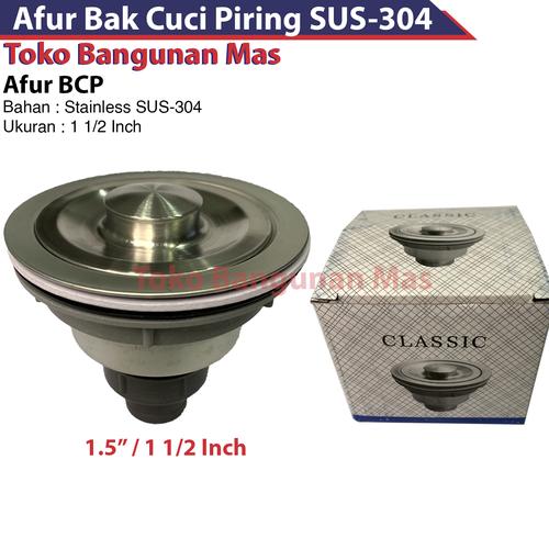 Jual Afur Bak cuci Piring STAINLESS SUS-304 / AFUR STAINLESS BCP 1.5" INCH - Jakarta Utara ...
