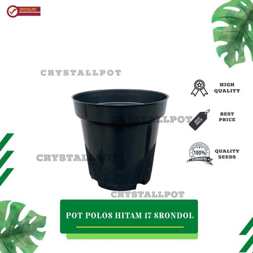 Jual pot bunga tanaman plastik polos tinggi 17 hitam - SRONDOL 17 HITAM ...