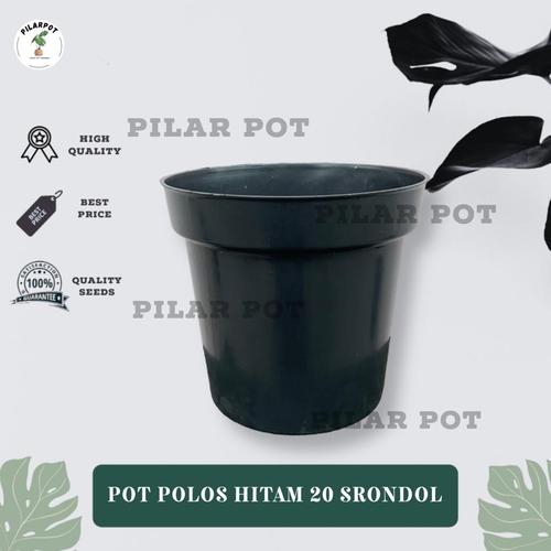 Jual pot bunga tanaman plastik polos tinggi 20 hitam - SRONDOL 20 HITAM ...