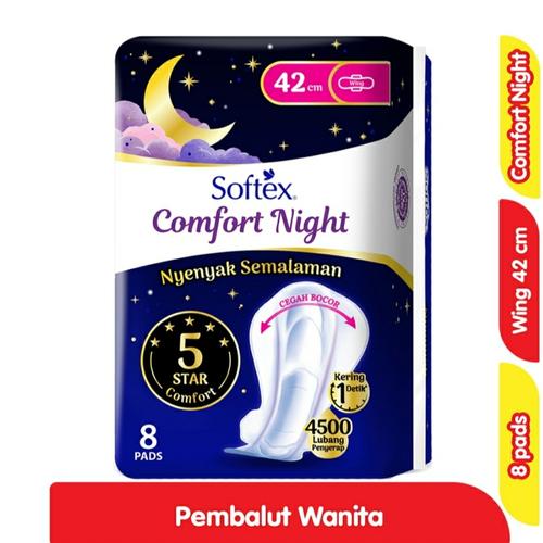 Jual Softex Comfort Night Pembalut Wings 42 cm 8 pcs - Kota Bekasi ...