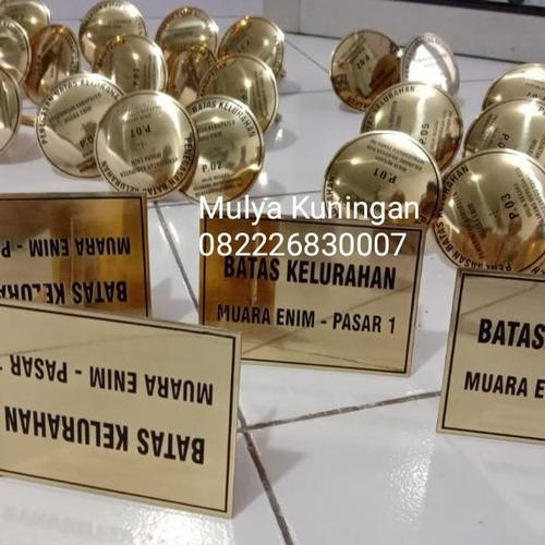 Jual Patok Batas Desa Kuningan Brass table dan Plakat (Custom) - Kab ...